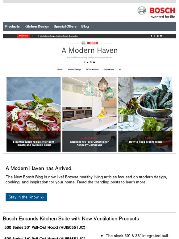 Bosch: Announcing the New Bosch Blog: A Modern Haven | Milled
