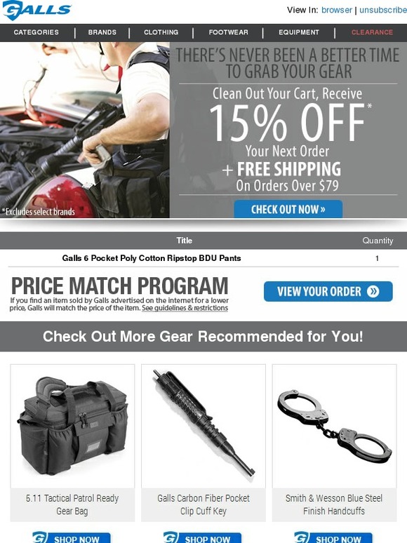 Galls: Act Fast! Your Galls order Expires in 24 Hours. | Milled