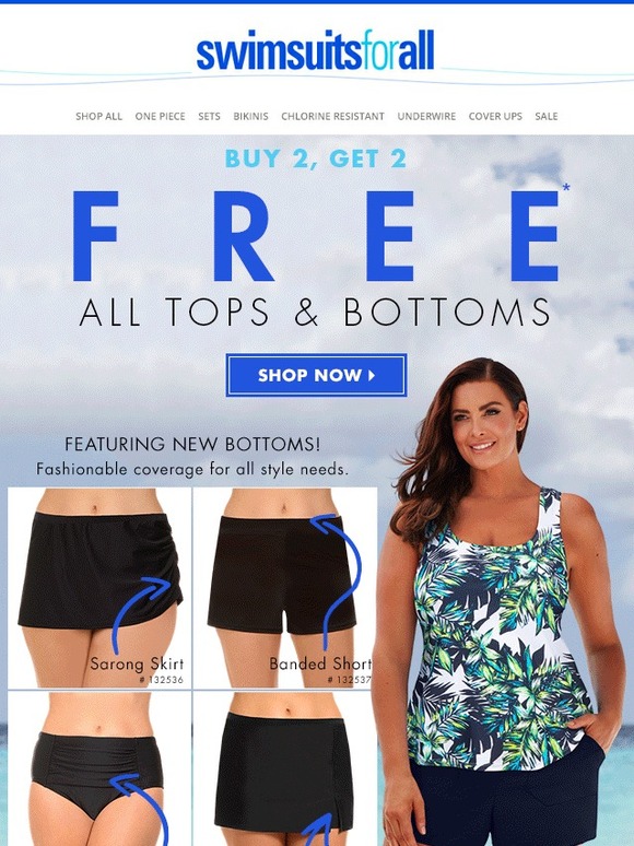 Swimsuits For All: Get 4 swimsuits, but pay only for 2! | Milled