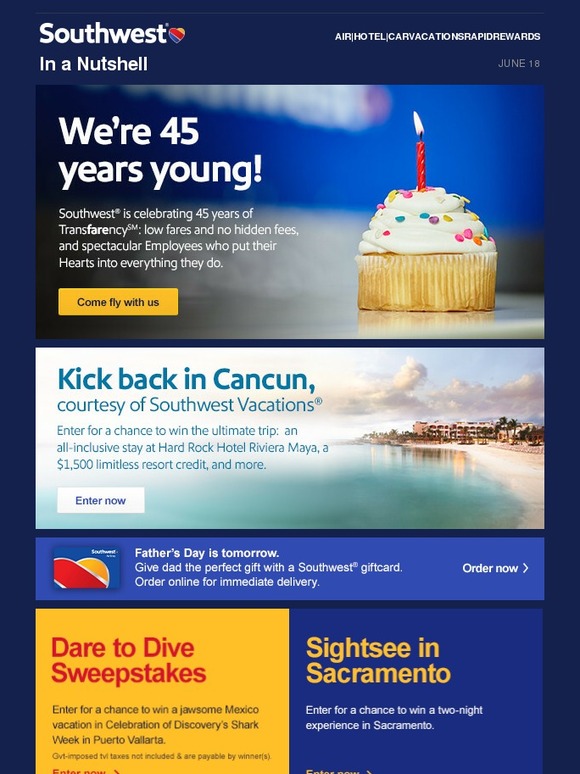 Southwest: It's our birthday month! June In a Nutshell | Milled