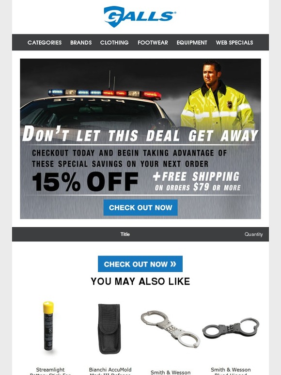 Galls: Act Fast! Your Galls Order Expires in 24 Hours | Milled