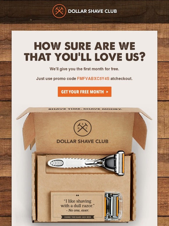 Dollar Shave Club: Don't Pass Up Your FREE Month of Dollar Shave Club ...