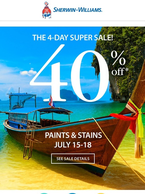Sherwin-Williams: It's the 4-day Super Sale! | Milled