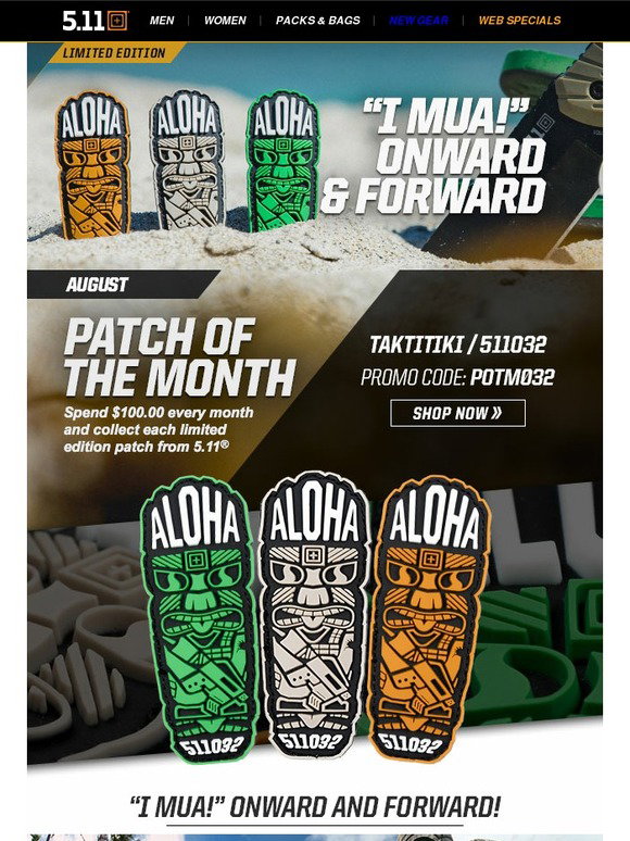 5.11 Tactical: Aloha! The Patch of the Month is Here. | Milled