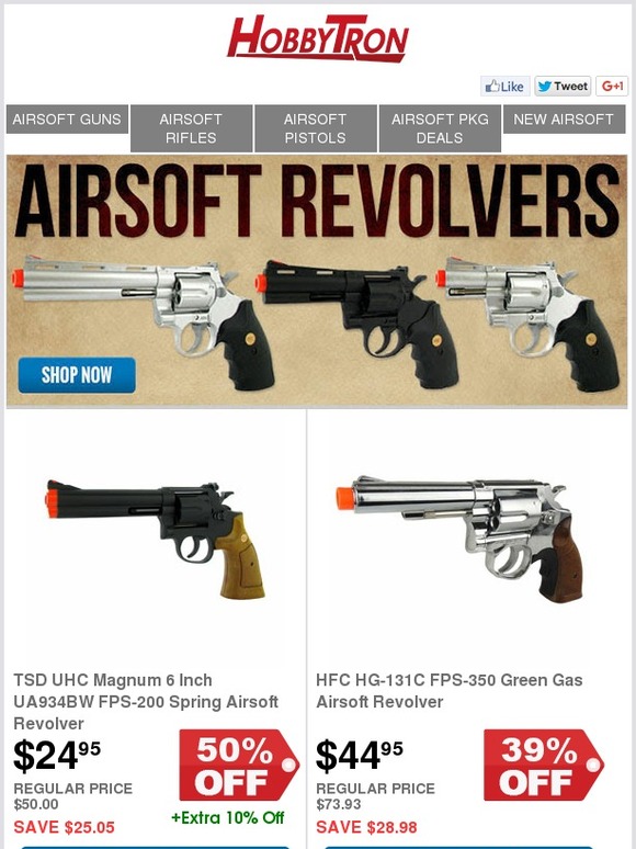 HobbyTron: Your Choice of Airsoft Revolver Under $100 | Milled
