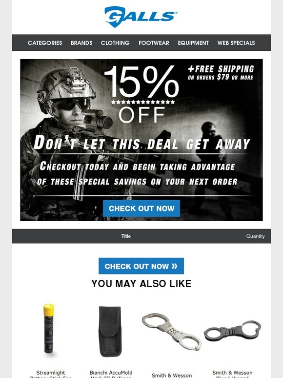 Galls: Act Fast! Your Galls Order Expires in 24 Hours | Milled