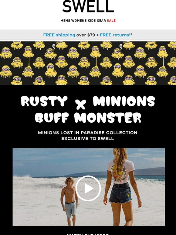 Swell: Exclusive: RUSTY x MINIONS x BUFF MONSTER – Minions Lost in ...