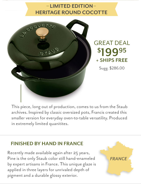 Sur La Table: Explore Staub Pine—Handcrafted in France and Back for a ...