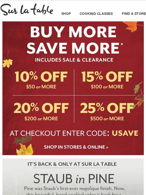 Sur La Table: Explore Staub Pine—Handcrafted in France and Back for a ...