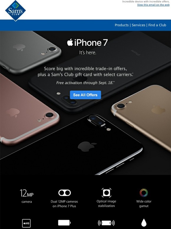 Sam's Club: New iPhone 7 is calling | Milled