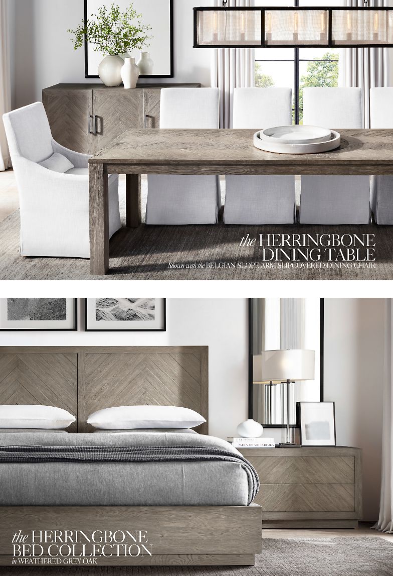 Restoration Hardware: Introducing the Herringbone Collection. Designed ...