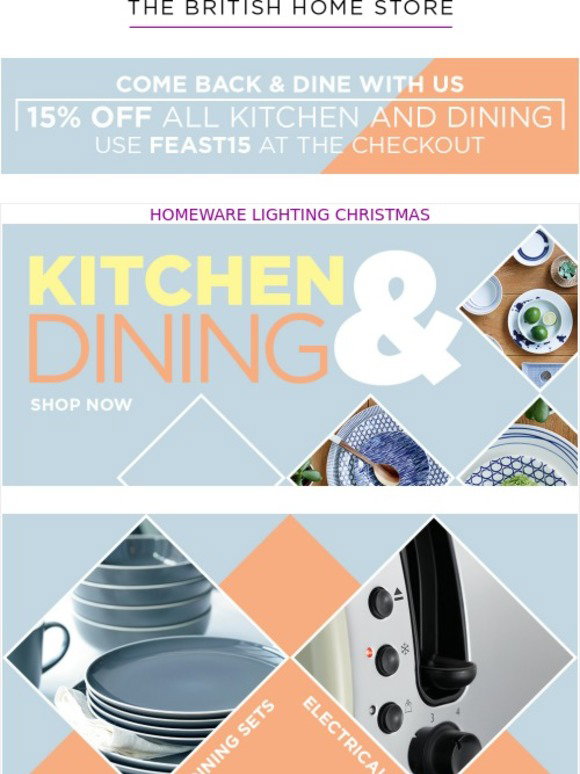 BHS: Exclusive - 15% Off Our New Kitchen & Dining Range | Milled