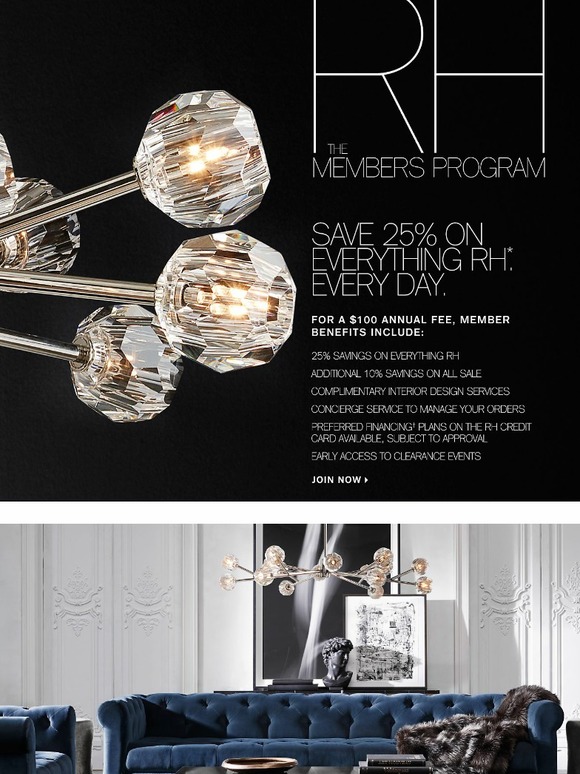 Restoration Hardware: Experience RH Modern and Save 25% on Everything ...