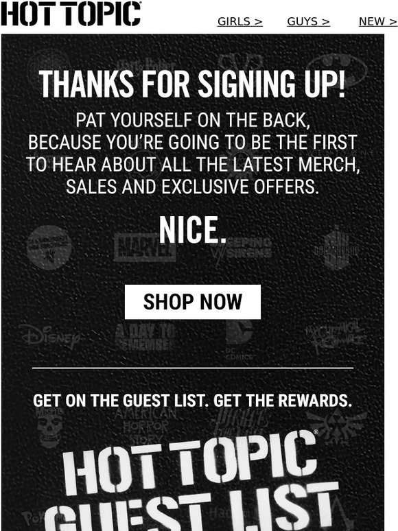 Hot Topic: Welcome to the #HotTopic Family! | Milled