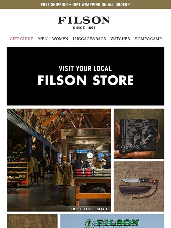 Filson: Visit Your Local Filson Store | Milled