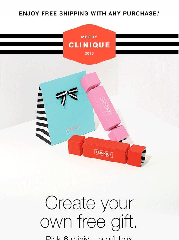Clinique: 6 free minis + a gift box. Create your gift now with purchase ...