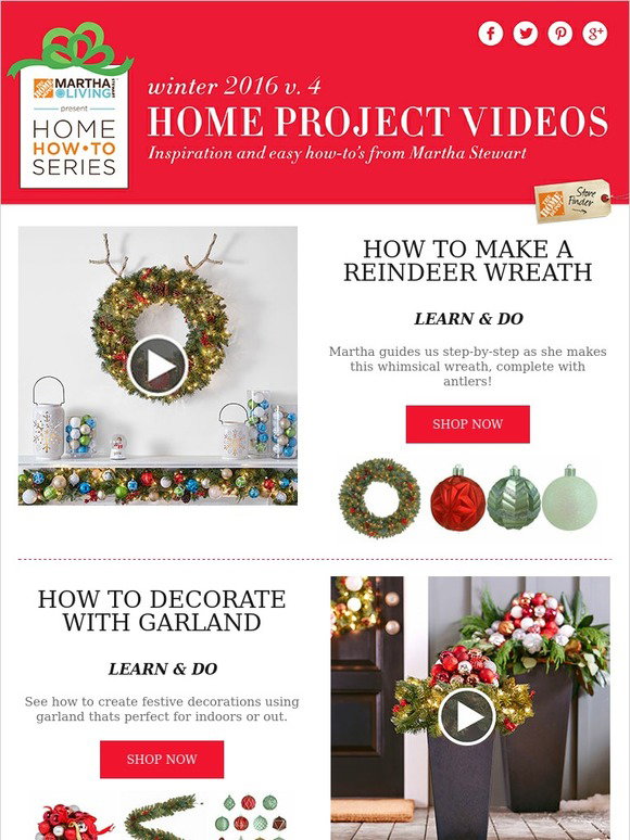 Martha Stewart: DIY holiday projects from Martha! | Milled