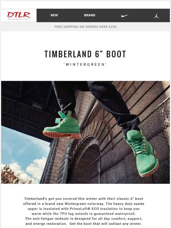 DTLR (Down Town Locker Room): Timberland 6" 'Wintergreen' | Milled