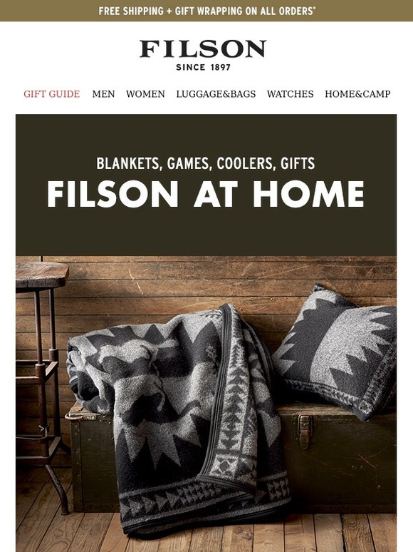 Filson: Filson Home: Blankets, Coolers, Games & Gifts | Milled