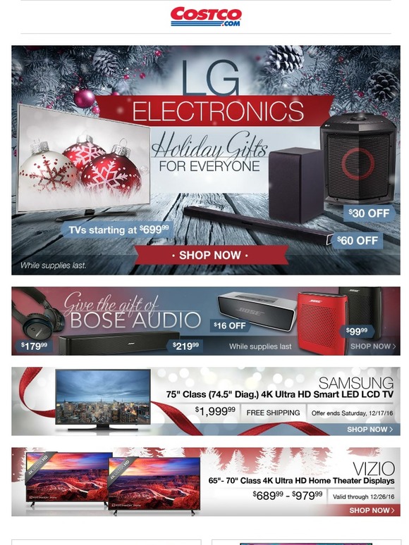 Costco: Tech the Halls With Big Savings On Name Brand Electronics! | Milled