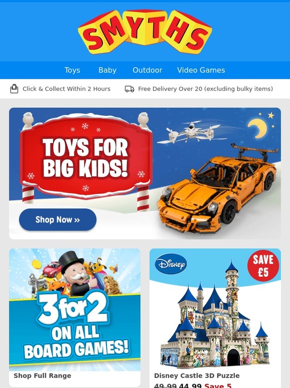 Smyths Toys: Gifts for Big Kids! | Milled