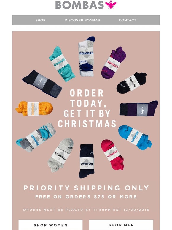 Bombas: Last Day For Christmas Orders | Milled