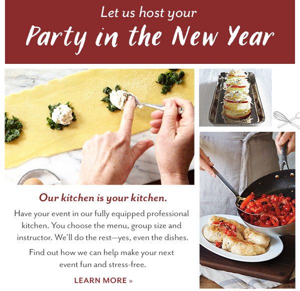 Sur La Table: Let us host your Party in the New Year | Milled