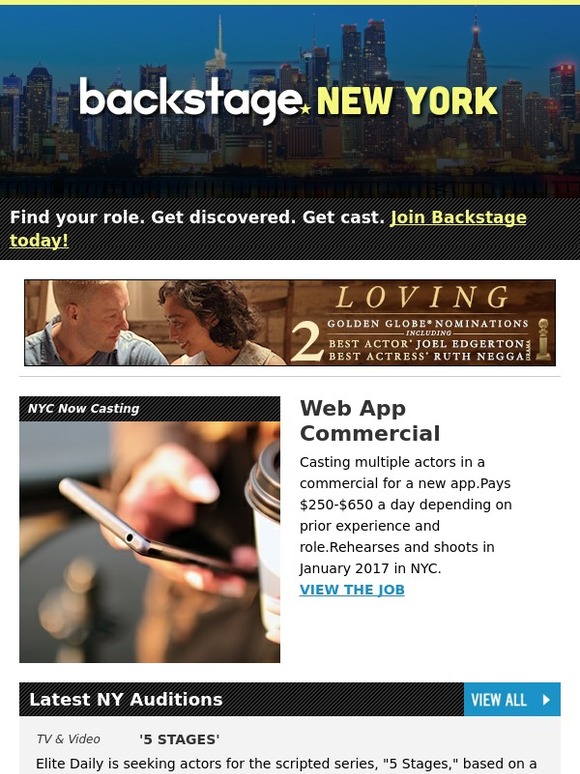 Backstage: Casting NYC Actors in a Web App Commercial & More! | Milled