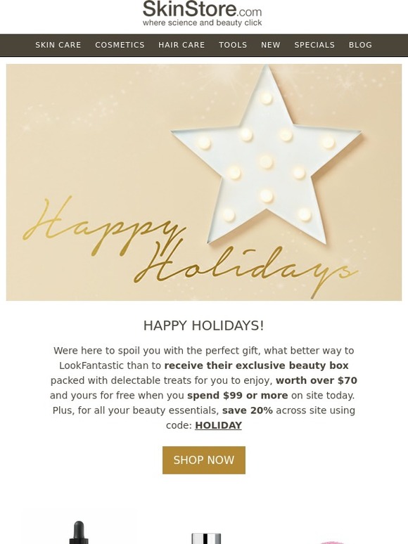 SkinStore: Happy Holidays! | Milled