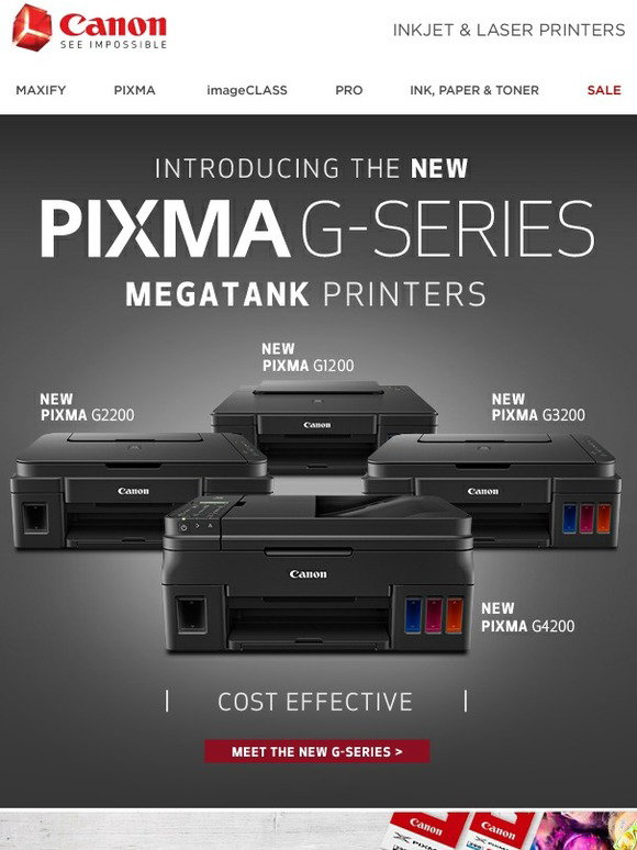 Canon: Introducing the Megatank PIXMA G-Series Printers | Milled