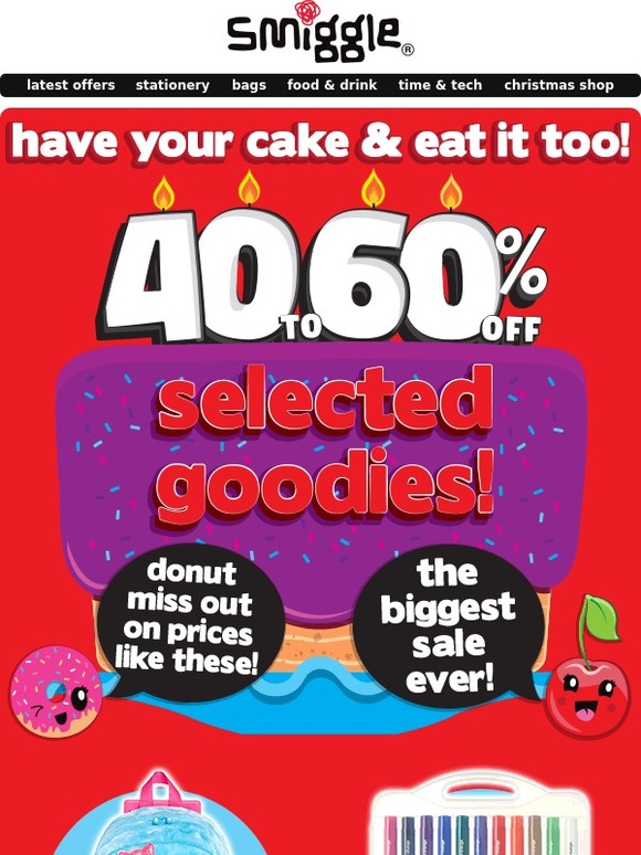 Smiggle: 40-60% off selected goodies? how sweet is that??! | Milled