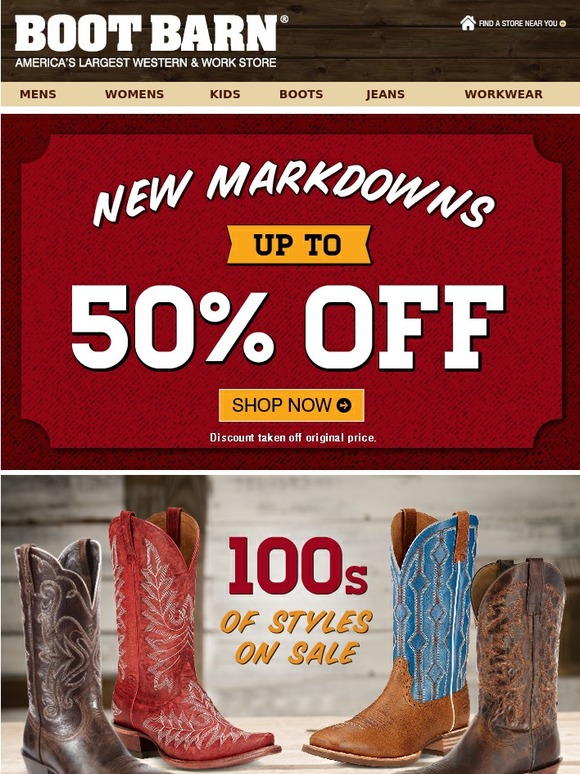 Boot Barn: Up To 50% Off Boots, Apparel & More | Milled