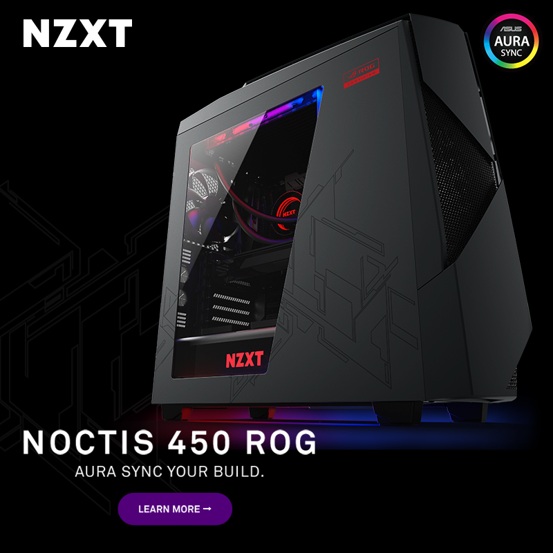 NZXT: New Noctis 450 ROG Available Now: Aura Sync Your Build. | Milled