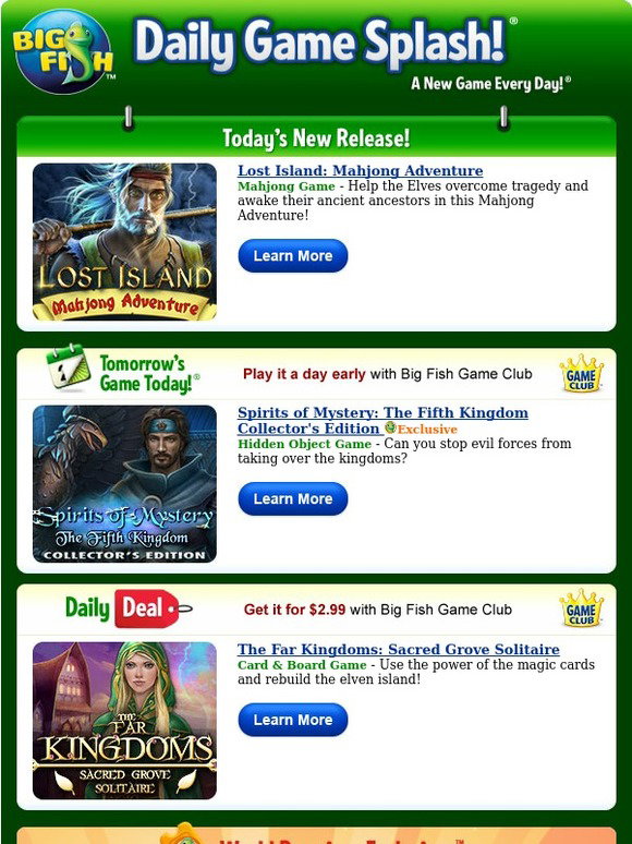 Big Fish Games: Daily Game Splash: Lost Island: Mahjong Adventure | Milled