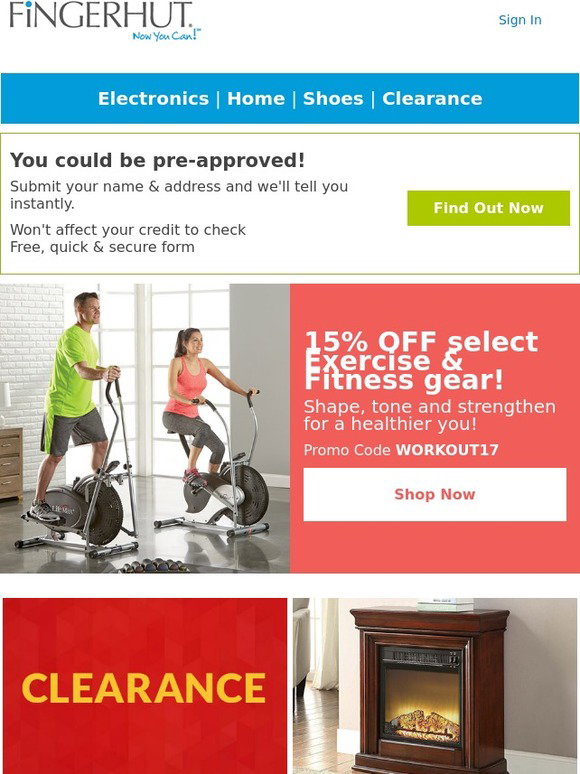 Fingerhut: Fingerhut: Take 15% OFF select Exercise & Fitness gear! | Milled
