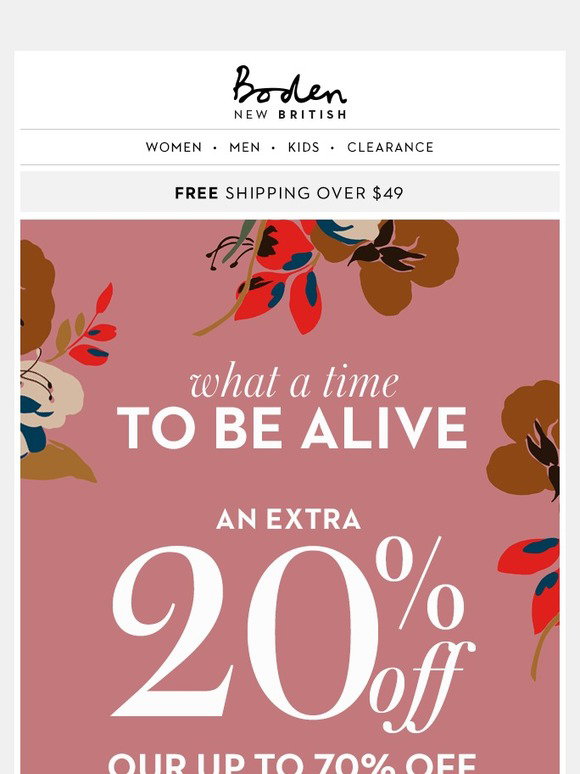 Boden: The final flourish: an extra 20% OFF clearance | Milled