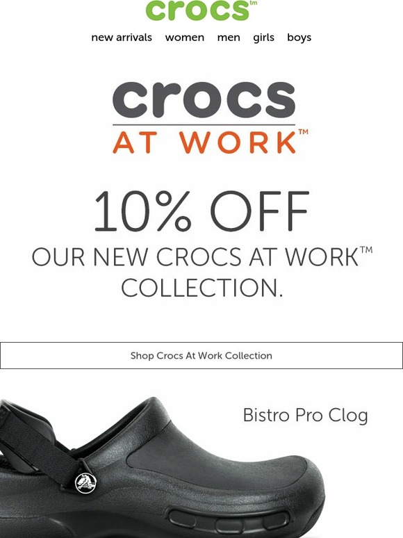 Crocs: Now -10% off our new Crocs at Work™ Collection! | Milled