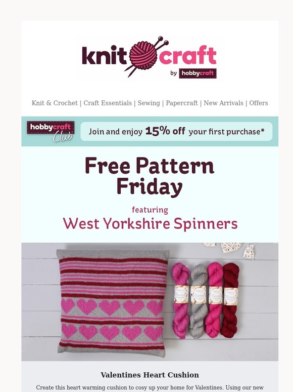 Hobbycraft: Free Patterns Friday – warm up your home with WYS cushion ...