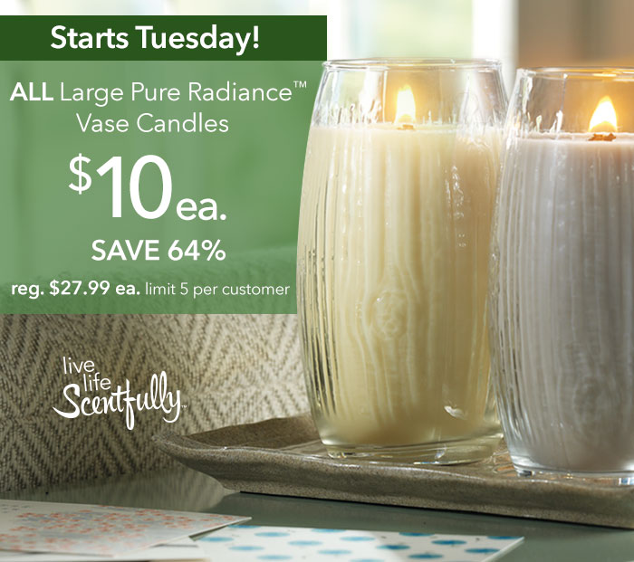 Yankee Candle: 2 Days Only—$10 Large Pure Radiance™ Candles—starts ...