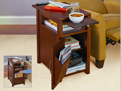 Hammacher Schlemmer: The Easy Access Recliner Side Table | Milled