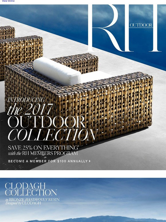 Restoration Hardware: Introducing Our 2017 Outdoor Collection | Milled