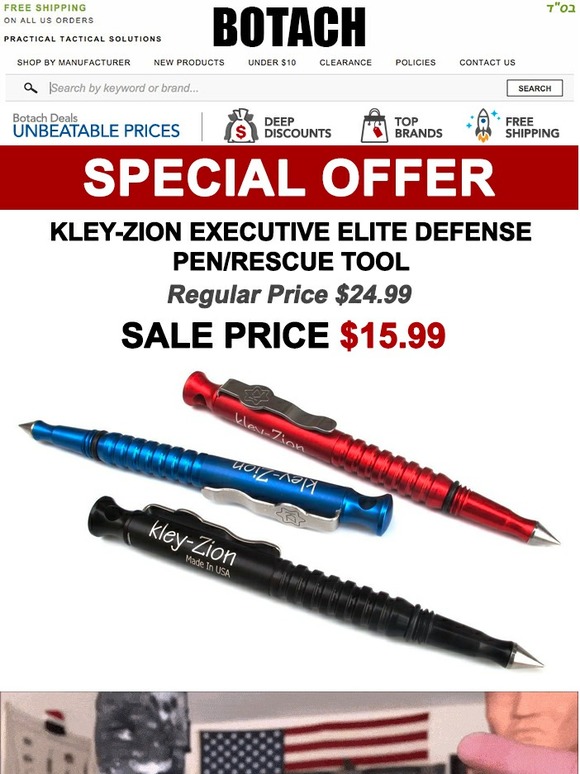 Botach Tactical: Special Offer - Kley-Zion Executive Elite Defense Pen ...