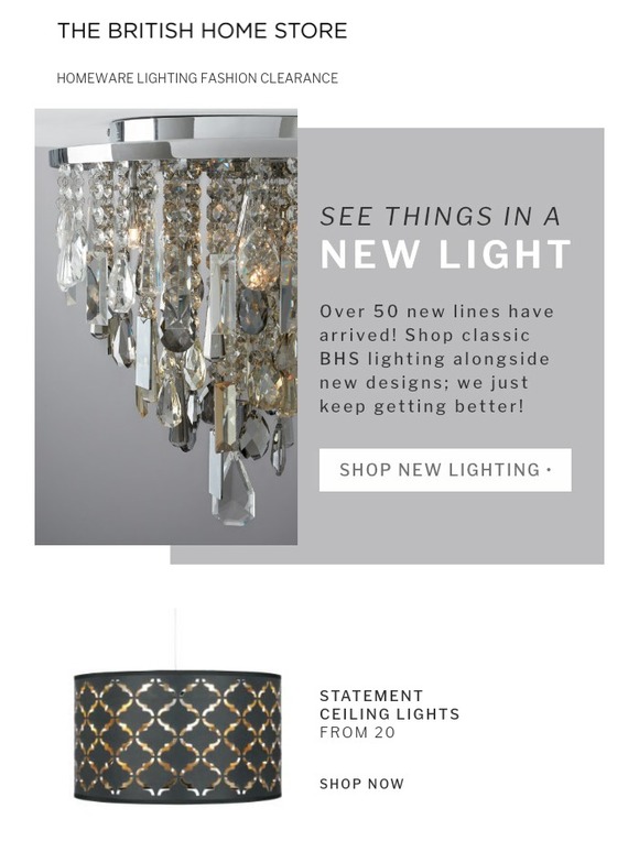 BHS: NEW Lighting has arrived! | Milled