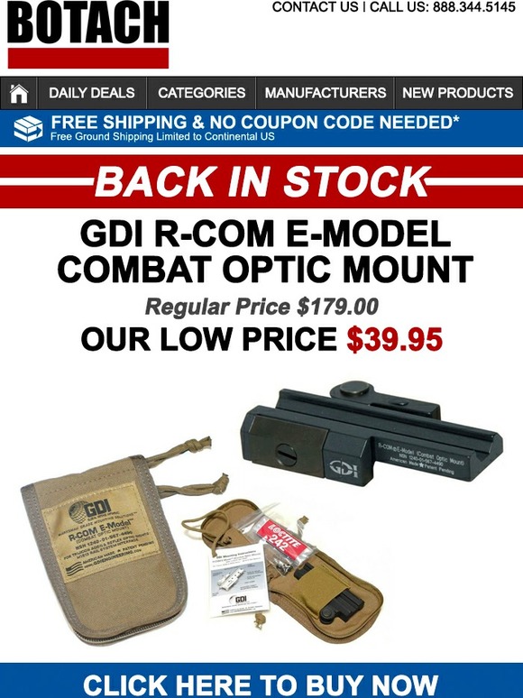 Botach Tactical: Back In Stock - GDI R-COM E-Model Combat Optic Mount ...