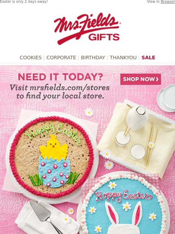 Mrs. Fields: Hoppy Easter! Giant Cookie Cakes | Milled