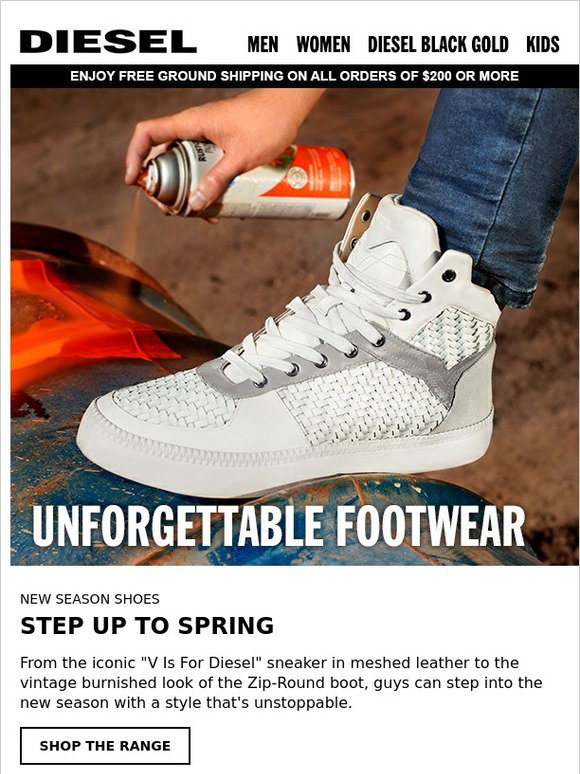 Diesel: Get your kicks. New shoes are in. | Milled