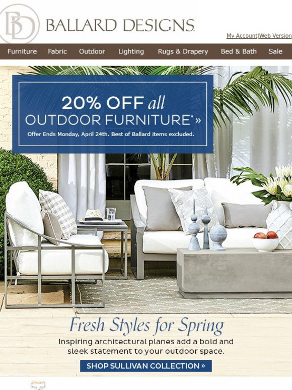 Ballard Designs: Hello Sophisticated! Spring Styles You'll Love | Milled