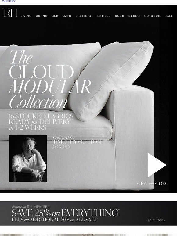 Restoration Hardware: The Cloud Modular Collection. View the Video ...