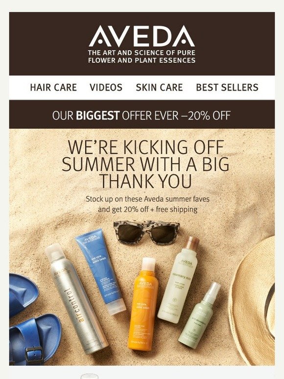 Aveda: Summer Essentials + 20% Off Sitewide | Milled