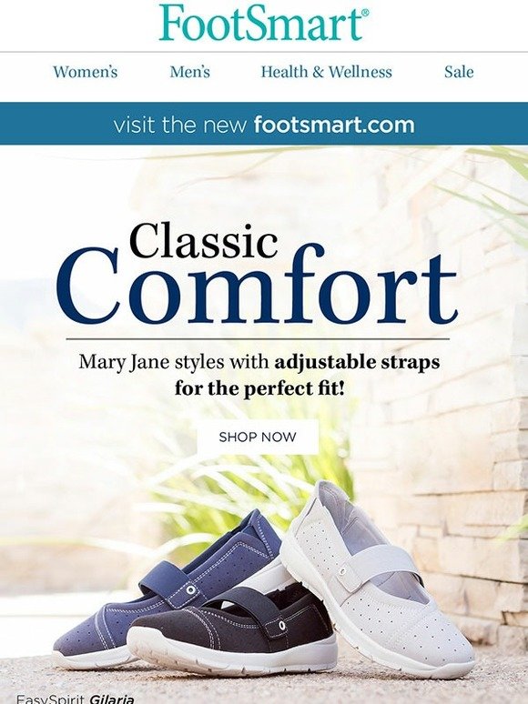 FootSmart: Step Into Casual Styles, Adjust the Strap...Perfect Fit ...